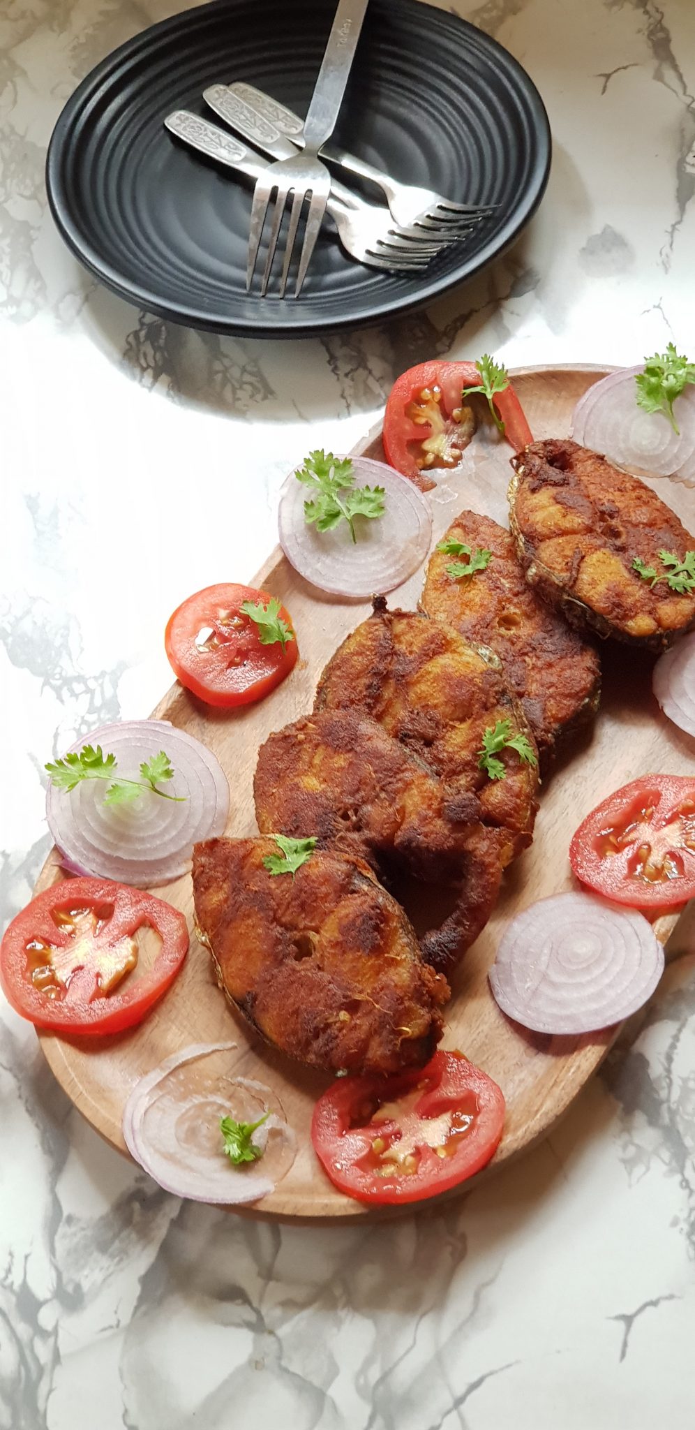 How To Make Vanjaram fish fry/ King fish fry | Seafood