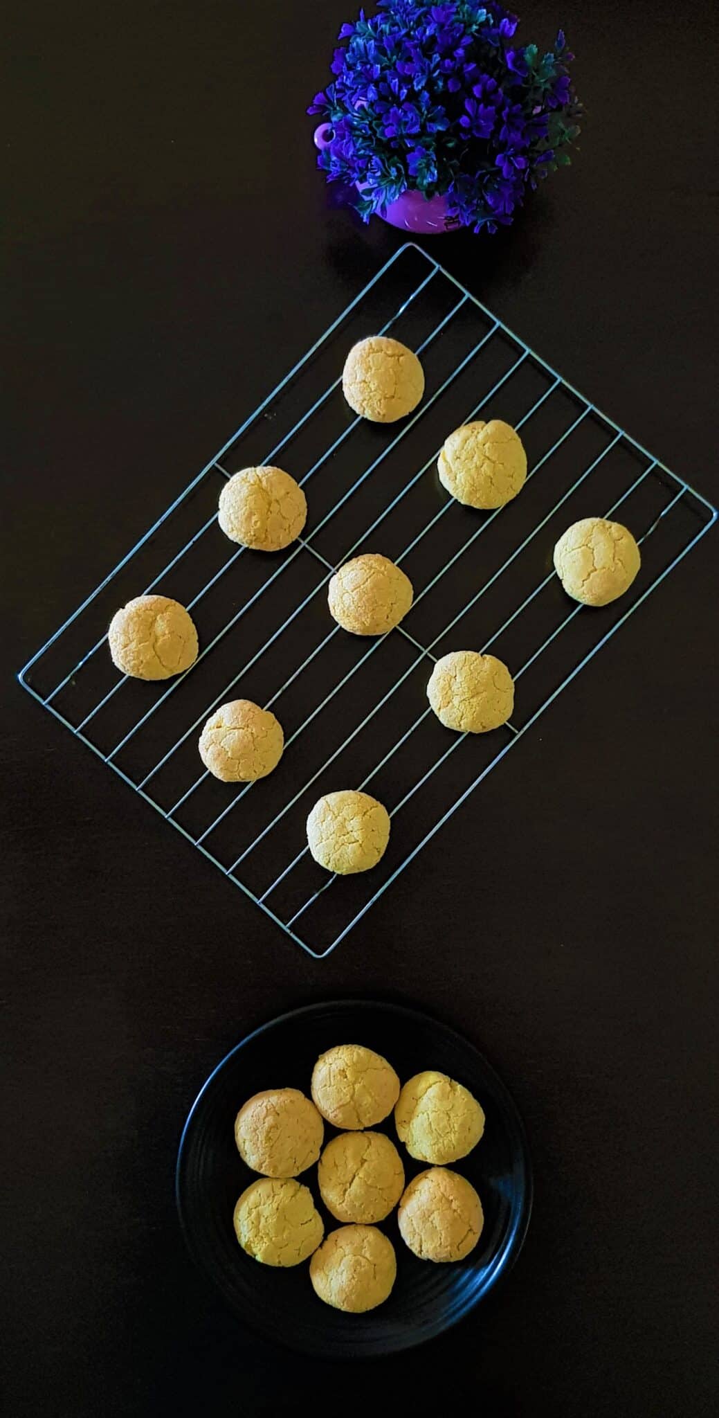 Mango Crinkle Cookies/ How To Make Eggless Mango Cookies